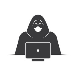 Anonymous hacker character design Royalty Free Vector Image