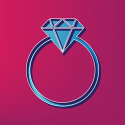 Diamond sign gray 3d printed Royalty Free Vector Image