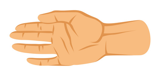 Human palm gesture of asking Royalty Free Vector Image