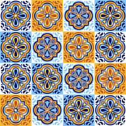 Moroccan ceramic tile seamless pattern Royalty Free Vector