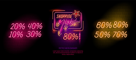 Retro neon sign buy now Royalty Free Vector Image