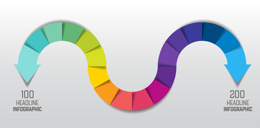 4 arrows scheme chart template infographic Vector Image