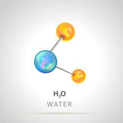 Watercolor h2o lettering Royalty Free Vector Image