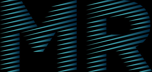 Mr monogram headphone and microphone style Vector Image