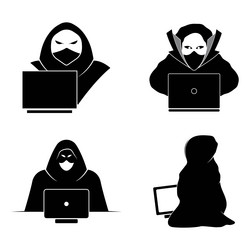 Anonymous hacker character design Royalty Free Vector Image