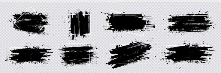 Collection black paint Royalty Free Vector Image