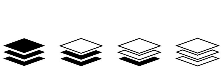 Layer icon logo of stack icons for paper Vector Image