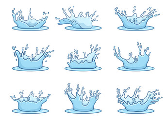Water splash design isolated on background Vector Image