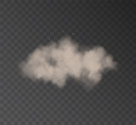 Road dust cloud desert sand smoke car Royalty Free Vector