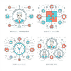 Virtual team building set Royalty Free Vector Image