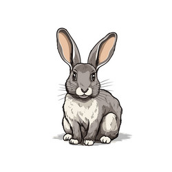 Rabbit buck hand-drawn buck doodle style Vector Image