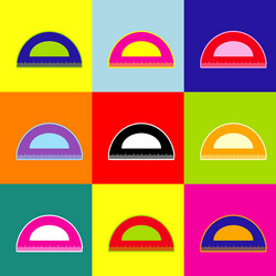 Ruler sign pop-art style Royalty Free Vector Image