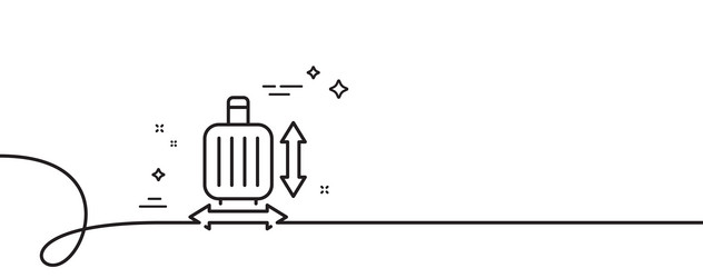 Baggage scales line icon travel luggage weight Vector Image