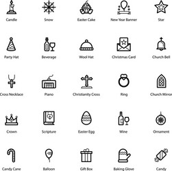 Christmas solid icons pack Royalty Free Vector Image