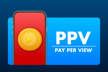 Ppv icon pay per view line design Royalty Free Vector Image