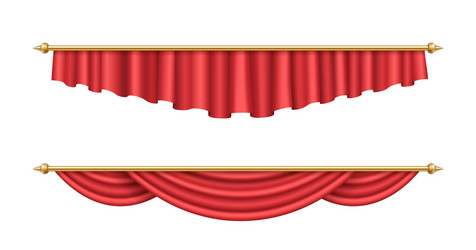 Realistic luxury curtain Royalty Free Vector Image