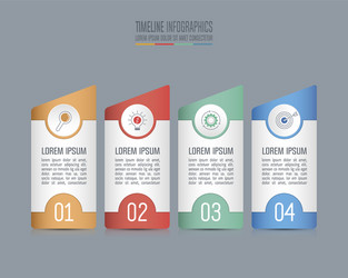 Infographic template with 5 options Royalty Free Vector