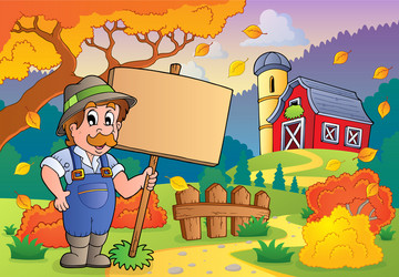 Autumn farm theme 9 Royalty Free Vector Image - VectorStock
