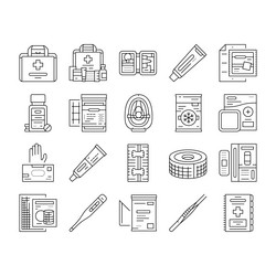 Sos emergency icons set help service signs Vector Image
