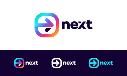Modern next logo designs concept arrow logo Vector Image