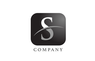 Simple black and white s alphabet letter logo Vector Image