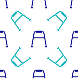 Blue walker for disabled person icon isolated Vector Image