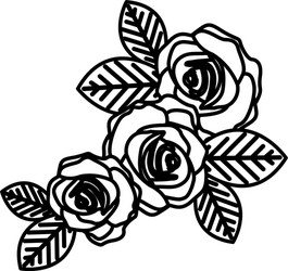 Pink round roses icon Royalty Free Vector Image