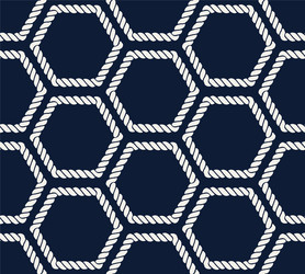 Endless nautical rope pattern hand drawn Vector Image