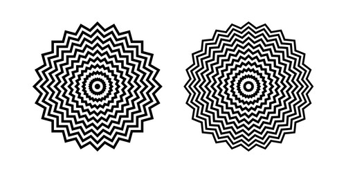 Circle zig zag lines patterns Royalty Free Vector Image Circle zig zag lines patterns Royalty Free Vector Image