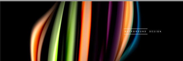 Silk and smooth flow wave poster design color Vector Image