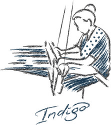 Weaving logo single line Royalty Free Vector Image