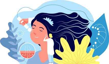 Skin health care and dermatology abstract Vector Image