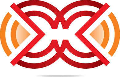 Letter m circle symbol design icon Royalty Free Vector Image