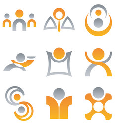 Abstract people icons Royalty Free Vector Image