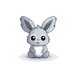 Rabbit buck hand-drawn buck doodle style Vector Image