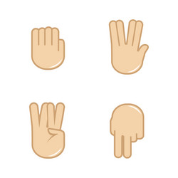 Sign language number 5 Royalty Free Vector Image