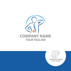 Spinal diagnostic center logo spin therapy Vector Image
