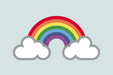 A rainbow for hope and wish Royalty Free Vector Image