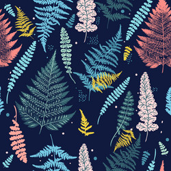 Fashion vintage fern seamless pattern for textile Vector Image
