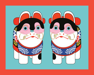 Kamon japanese family symbol logo stamp design Vector Image