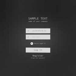 Login security form sample Royalty Free Vector Image