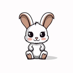 Rabbit buck hand-drawn buck doodle style Vector Image