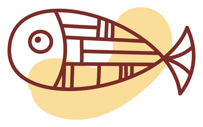 Lined snakehead murrel fish on a white background Vector Image