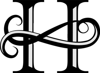 Capital letter for monograms and logos beautiful Vector Image