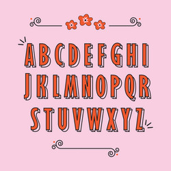 Letter n black flower alphabet beautiful capital Vector Image