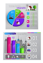 Smart energy use infographic concept Royalty Free Vector