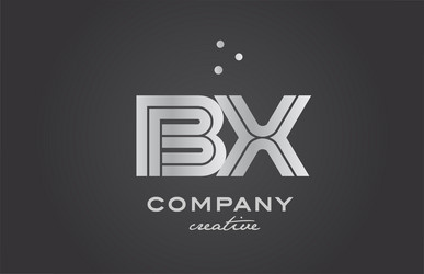 Vintage bx alphabet letter logo icon combination Vector Image