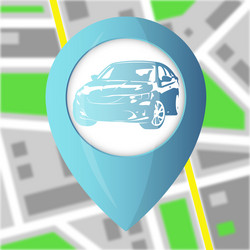 Car navigation syster Royalty Free Vector Image