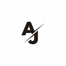 Aj logo letter monogram slash with modern Vector Image