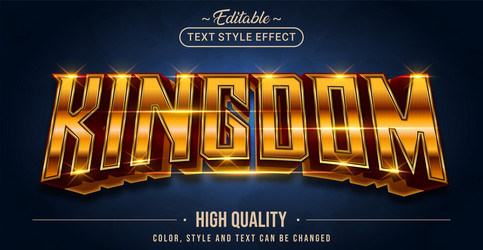 Editable text style effect - sultan theme style Vector Image